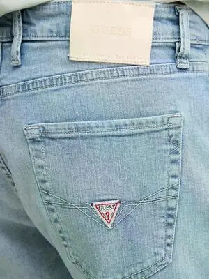 Guess Logo Patch Denim Shorts