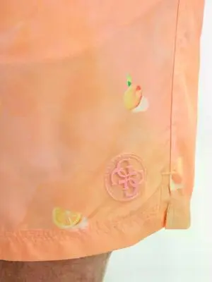 Guess Fruit Print Swim Shorts - Orange