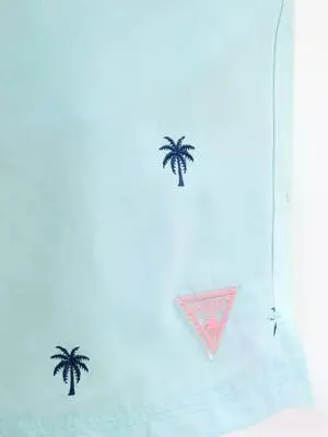 Guess Embroidered Palm Tree Swim Shorts