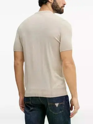 Guess Logo Embroidered Short-sleeve Sweater
