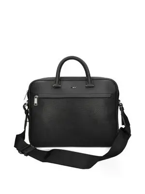 BOSS Monogram Patterned Briefcase - Black