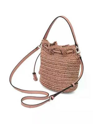 Guess Ofelia Interwoven Bucket Bag - Pink