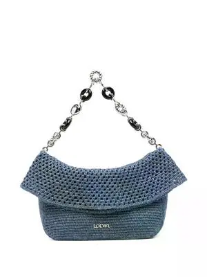 Loewe Crochet Chain-link Shoulder Bag - Blue