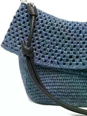 Loewe Crochet Chain-link Shoulder Bag - Blue