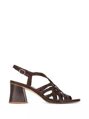 LA ROSE Woven Cage Sandals