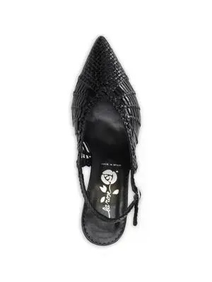 LA ROSE Woven Slingback Pumps