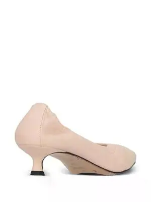 LA ROSE Pointed-toe Elasticated Pumps - Pink
