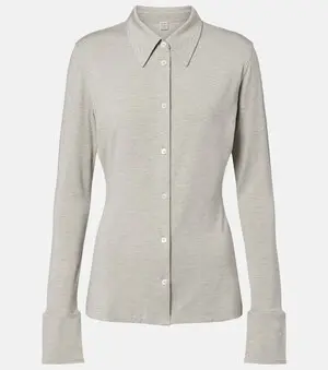 TOTEME Jersey Shirt With Elongated Cuffs