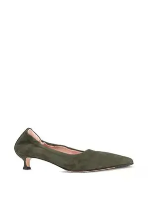 LA ROSE Elasticated Pointed-toe Pumps - Green