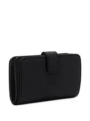 Furla Medium Classic Compact Logo-plaque Leather Wallet - Black