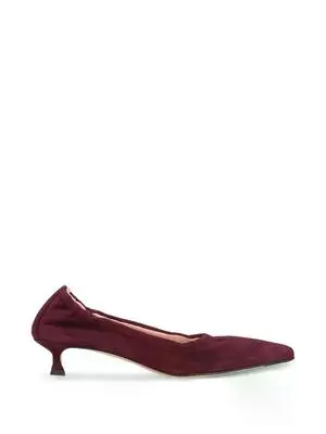LA ROSE Elasticated Suede Pumps - Brown