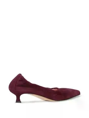 LA ROSE Elasticated Suede Pumps - Brown