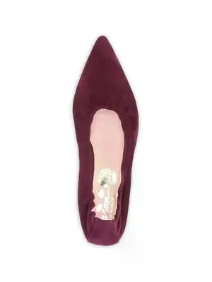 LA ROSE Elasticated Suede Pumps - Brown