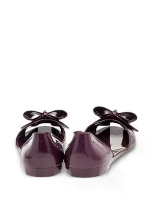 FERRAGAMO Jelly Flat Pumps With Bow Detailing