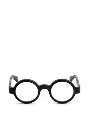 Matsuda Engraved Arm Round Frame Glasses - Black