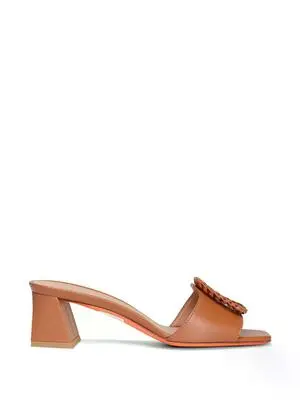 Santoni Braided Buckle Sandals - Brown