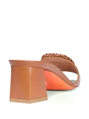 Santoni Braided Buckle Sandals - Brown
