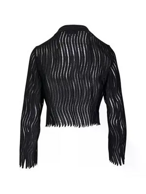 Akris Open-knit Cropped Jacket