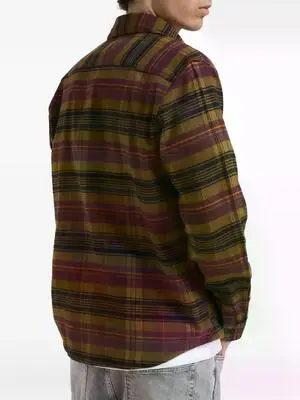 LES DEUX Lennon Check-pattern Chest-pocket Shirt
