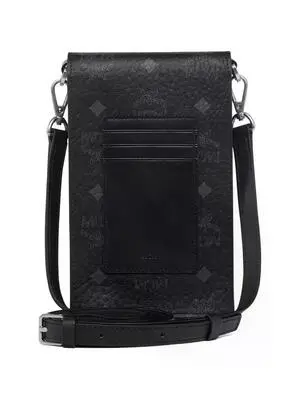 Mcm Visetos-print Logo-plaque Phone Wallet