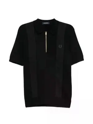 Fred Perry Textured Panel Zip-up Sweater