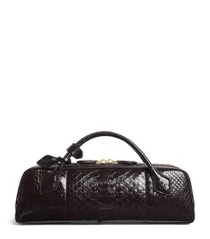 Alaïa Le Teckel Snakeskin Top-handle Bag - Brown