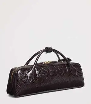 Alaïa Le Teckel Snakeskin Top-handle Bag - Brown