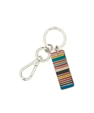 Paul Smith Signature Stripe Tag Keyring