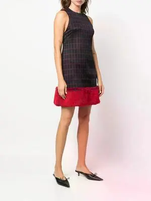 Viktor & Rolf Printed Faux-fur Trim Dress