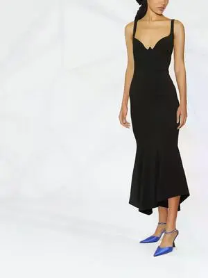 Alexandre Vauthier Wool-silk Blend Flared Hem Dress