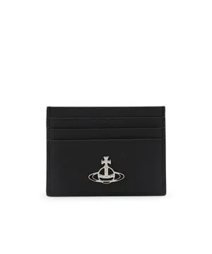 VIVIENNE WESTWOOD Logo Plaque Card Holder - Black