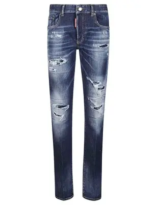 Dsquared2 Mid-rise Distressed Skinny Jeans