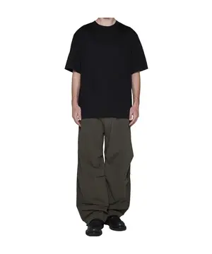 Studio Nicholson Lay Logo Detailed Crewneck T-shirt - Black