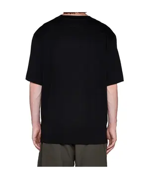 Studio Nicholson Lay Logo Detailed Crewneck T-shirt - Black