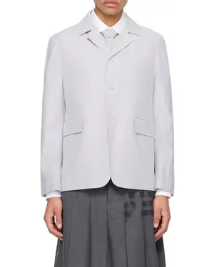 Thom Browne Single-breasted Striped Deconstructed Jacket