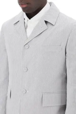 Thom Browne Single-breasted Striped Deconstructed Jacket