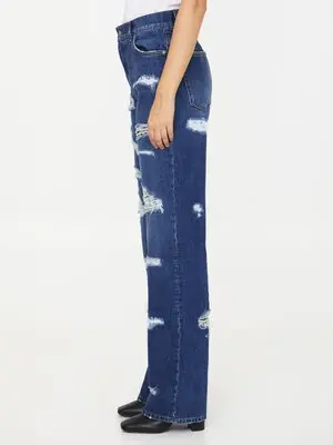 Dolce & Gabbana Distressed Wide-leg Jeans