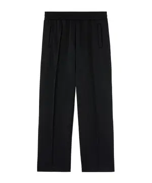 Palm Angels Curved Logo Printed Sweatpants - Black