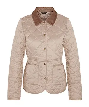 Barbour Deveron Quilted Jacket With Corduroy Collar