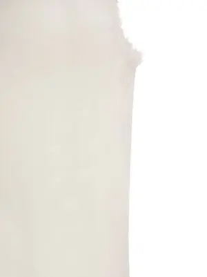 Antonelli Firenze Sleeveless Linen Jumper With Fringed Edges