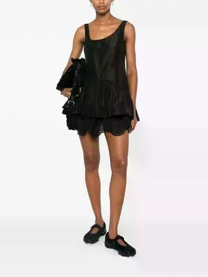 Simone Rocha Asymmetric Neck Ruffled Top