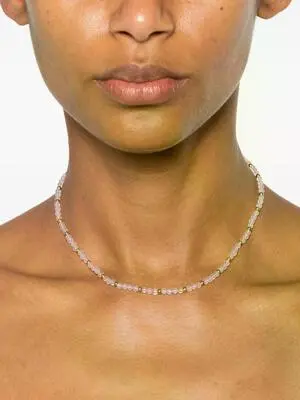 COLLANINE COLORATE Beaded Necklace With Rose Quartz