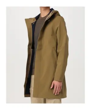 K-WAY Long Hooded Jacket With Zipper And Side Pockets