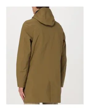 K-WAY Long Hooded Jacket With Zipper And Side Pockets