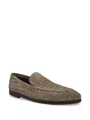 BARRETT Woven Suede Loafers - Brown