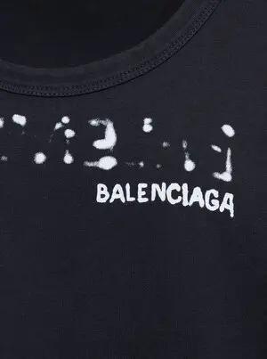 Balenciaga Logo-print Cotton Tank Top