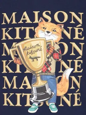 Maison Kitsuné Crewneck Sweatshirt With Fox Champion Graphic