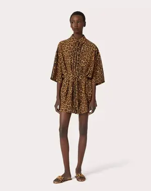 Valentino Garavani Animalier Crepe De Chine Shirt