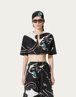 Valentino Garavani Leopard Print Poplin Blouse