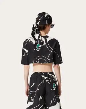 Valentino Garavani Leopard Print Poplin Blouse